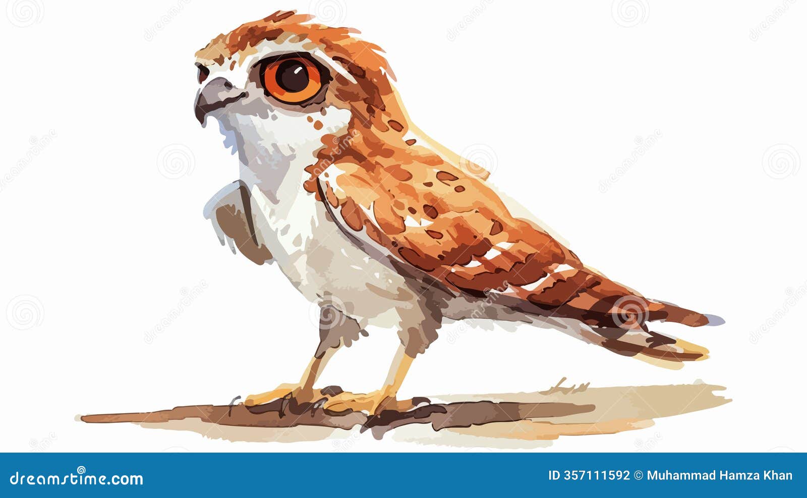 Animated Cartoon Hawk Vector Illustration for Creative Designs Stock ...
