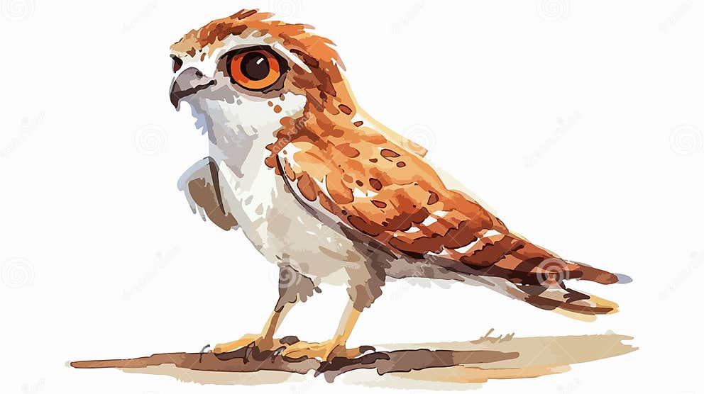 Animated Cartoon Hawk Vector Illustration for Creative Designs Stock ...