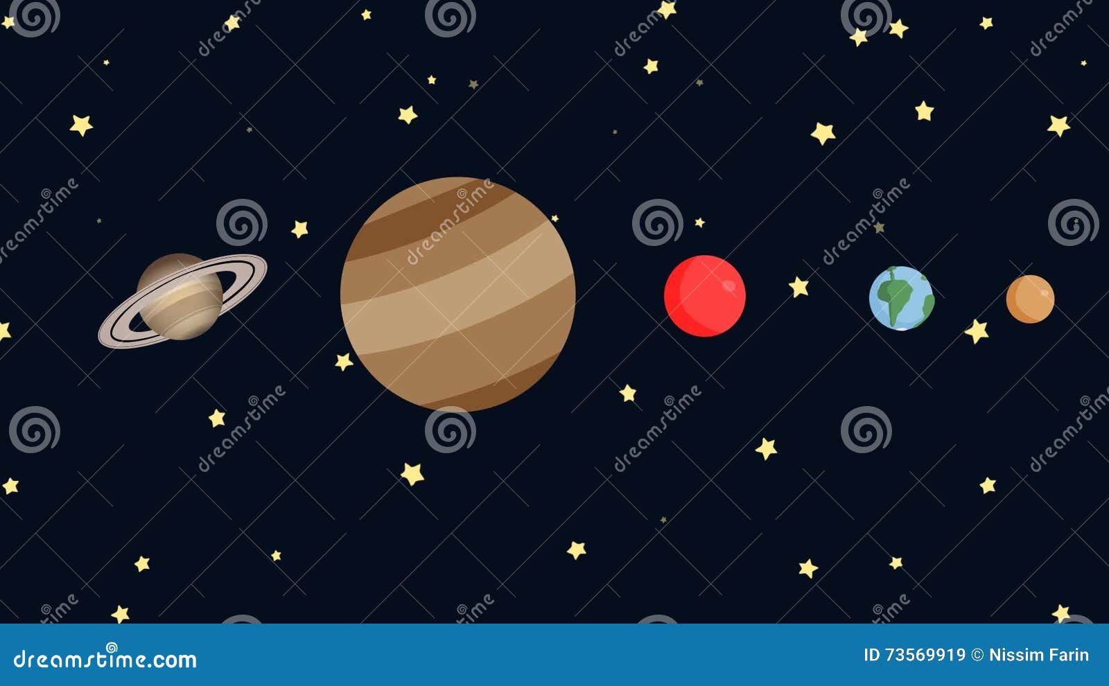 Animated Cartoon Planet of the Solar System by Order Tilt Stock Video ...