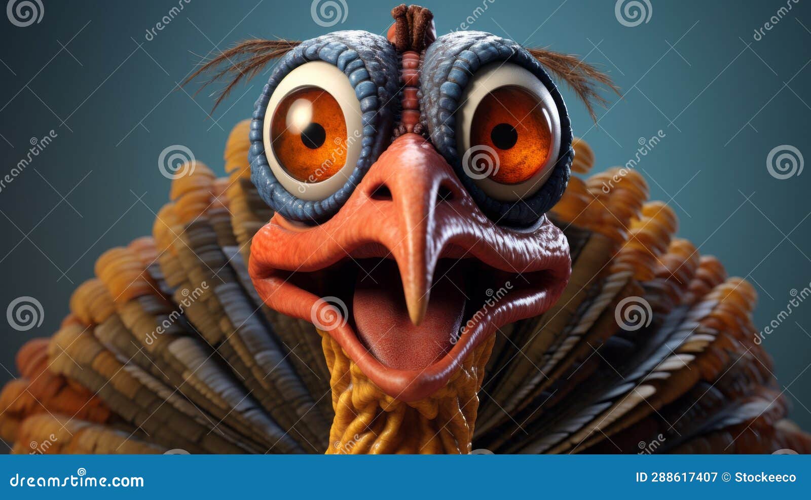Animated Cartoon Turkey Face by Sfx Studio: a Hyper-realistic Bird ...