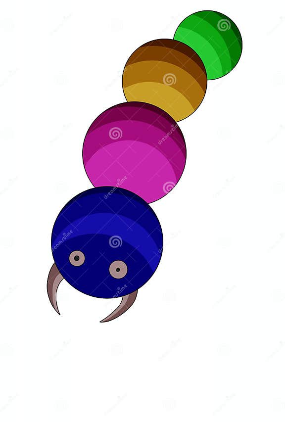 Animated Centipede Image 4 Color Illustration Stock Illustration ...