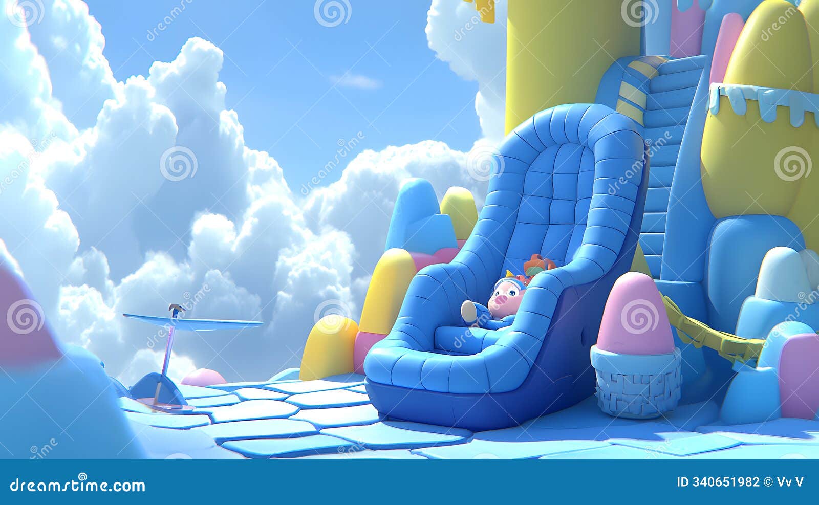 Animated Character From A Pebble With A Happy Face And A Big Memo On ...