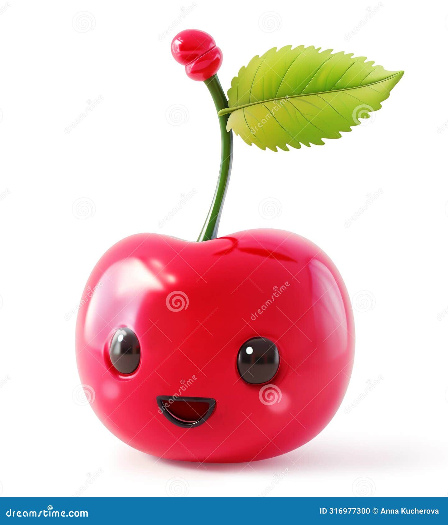 Animated An Animated Cherry Animated Fruit Lay Out Stretch Hand Drawn ...