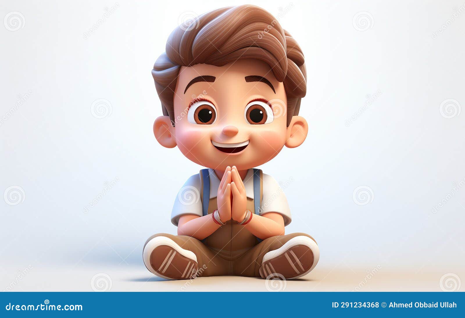 Animated Child in 3D Animation. Generative by Ai Stock Illustration ...