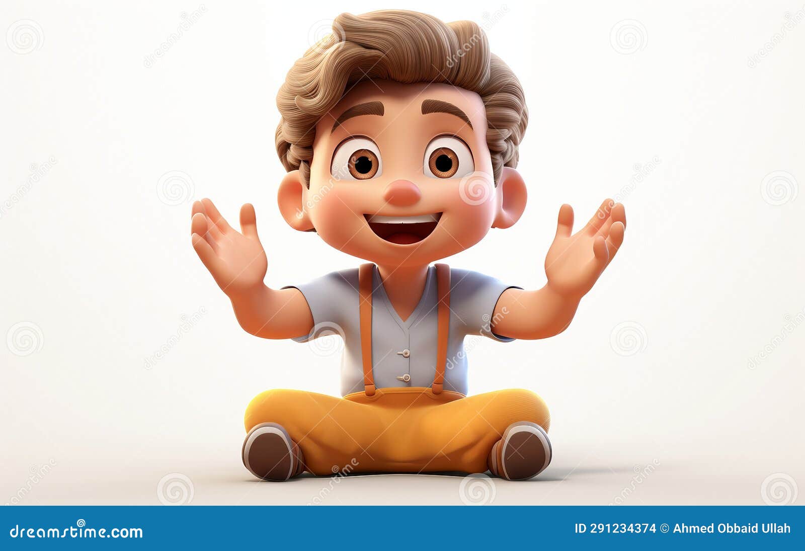Animated Child in 3D Animation. Generative by Ai Stock Illustration ...