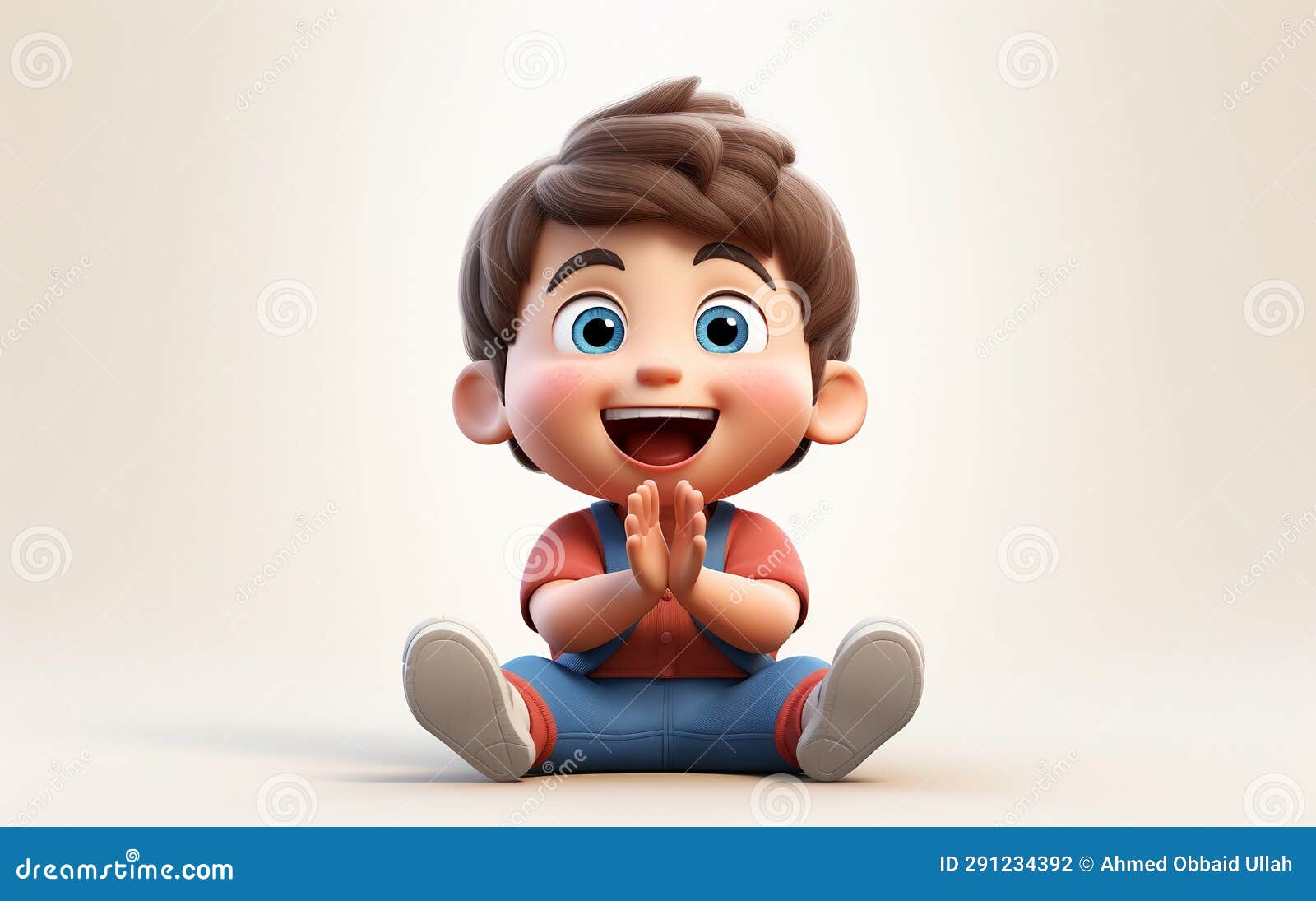 Animated Child in 3D Animation. Generative by Ai Stock Illustration ...