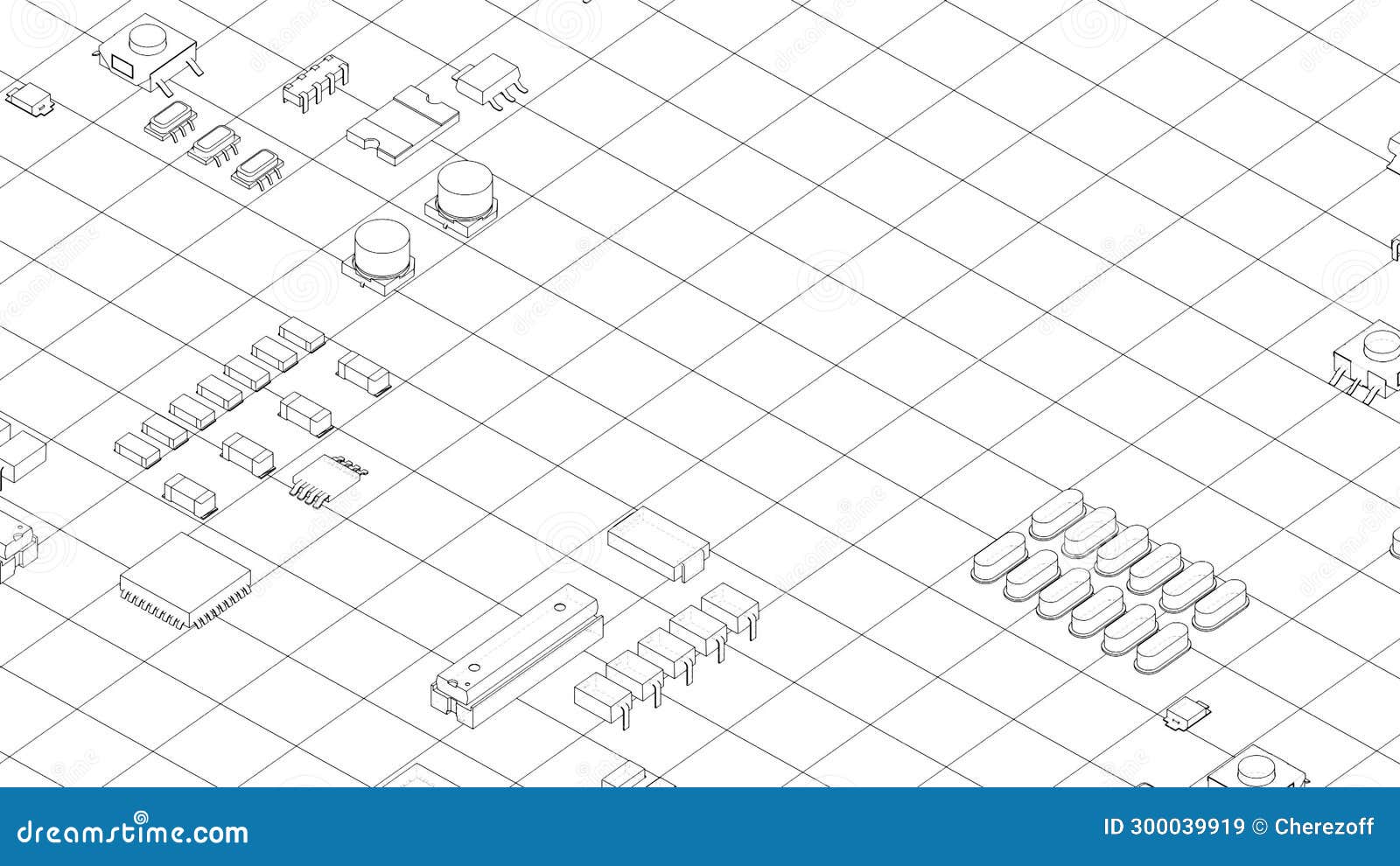 Animated Chip Drawing stock video. Video of electric - 300039919