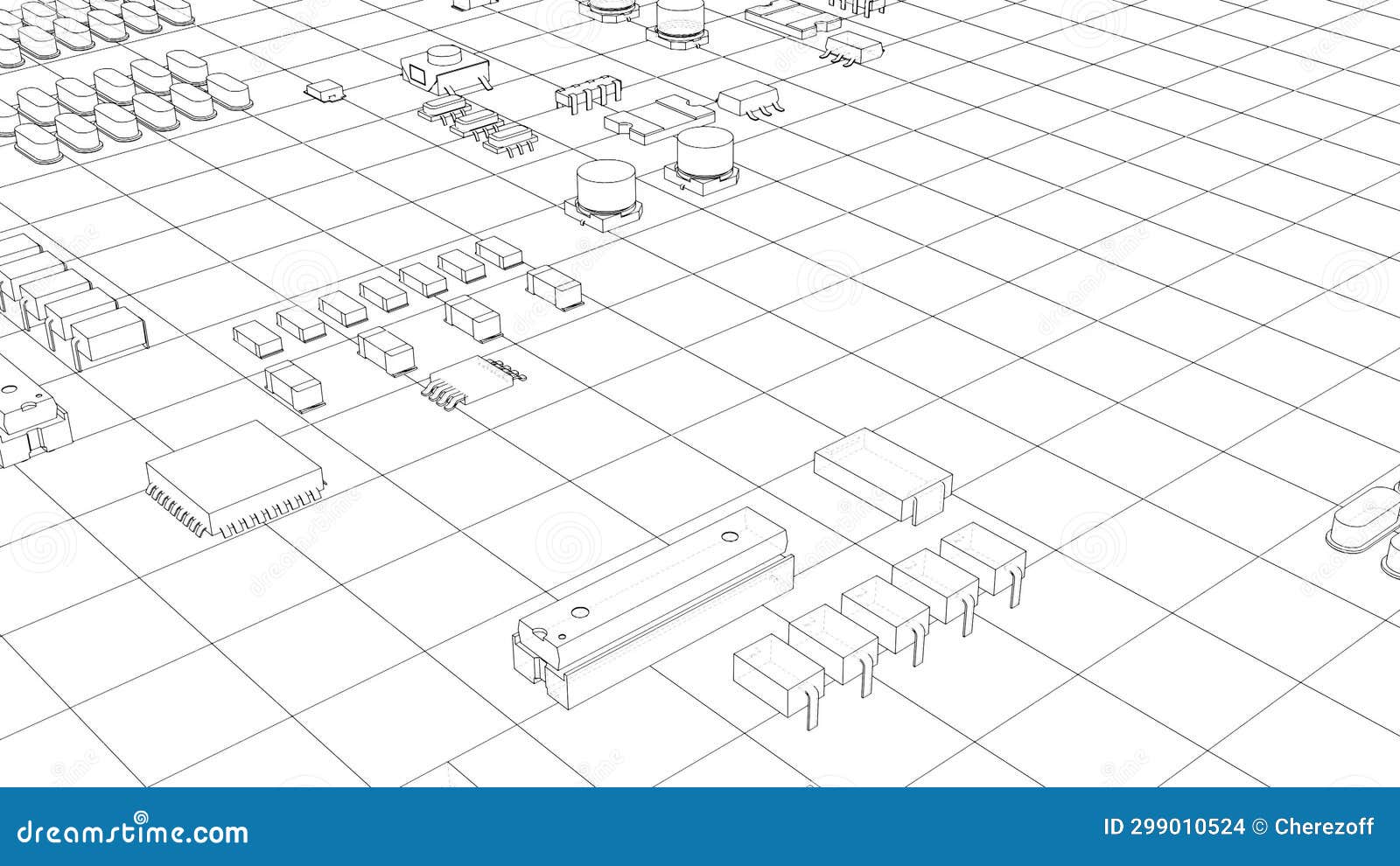 Animated Chip Drawing stock footage. Video of engineering - 299010524