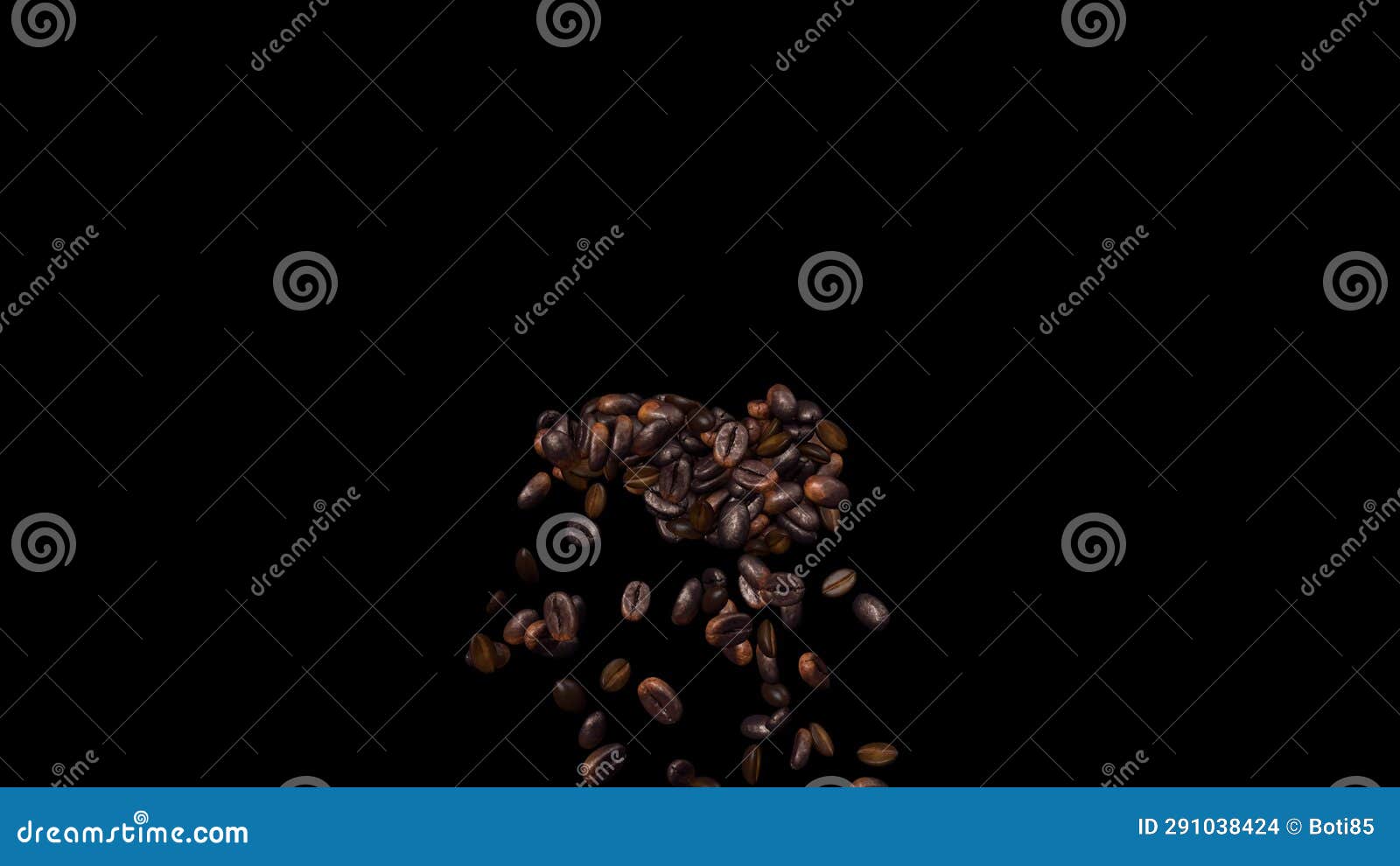 Animated Coffee Typeface Text Built Out of Coffee Beans with Alpha ...