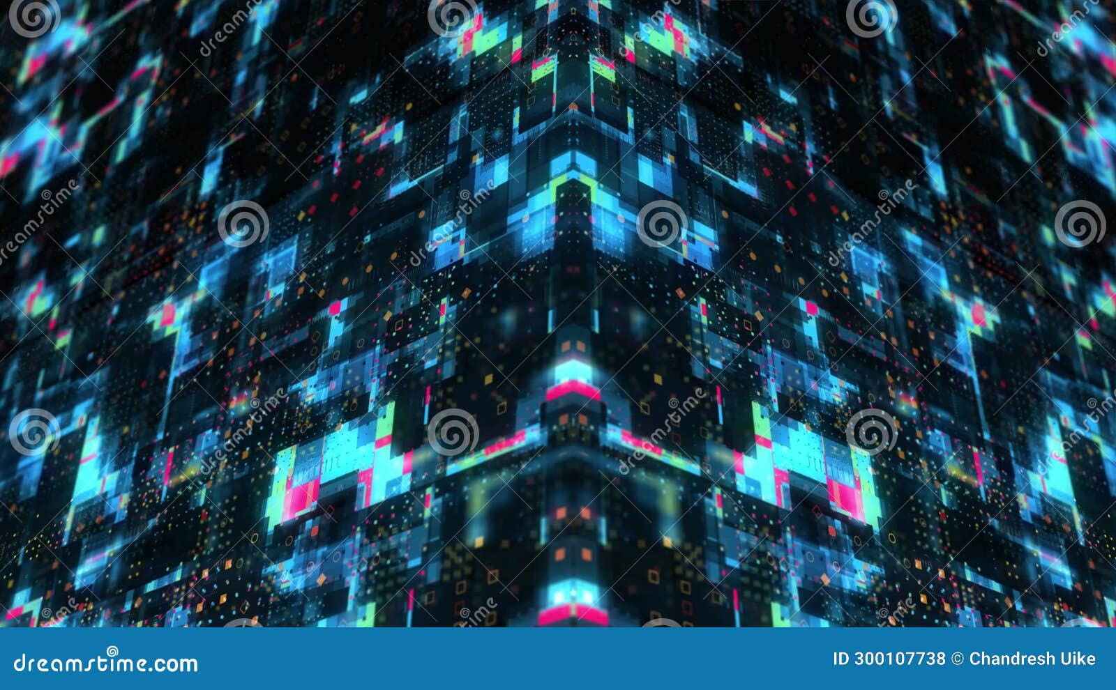 Colorful Abstract Technology Futuristic Cyberspace Background, Sci-fi ...