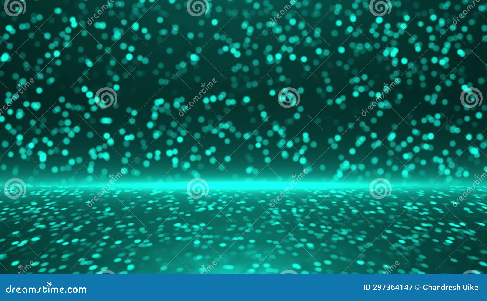 3d Beautiful Cyan Glitter Particles Falling and Flickering Particles ...