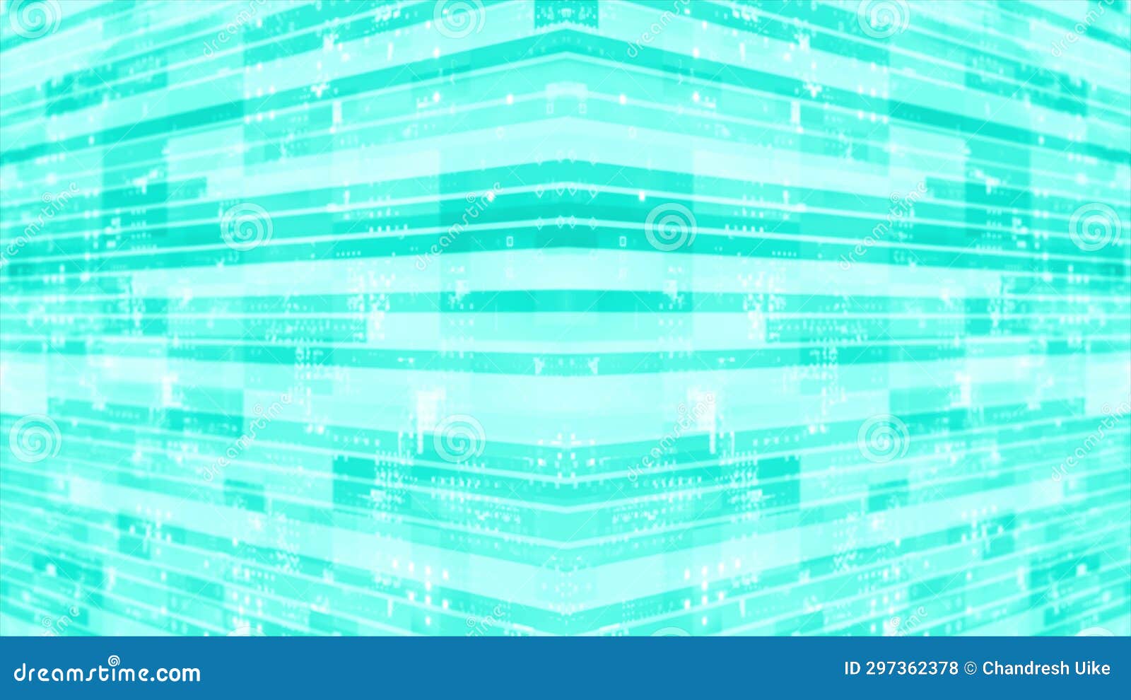 3D Cyan Striped Box Pattern Moving Technology Cyberspace Background ...
