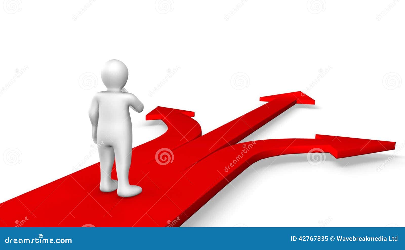 Animated 3D Man Walking on Arrows Stock Video - Video of billboard ...