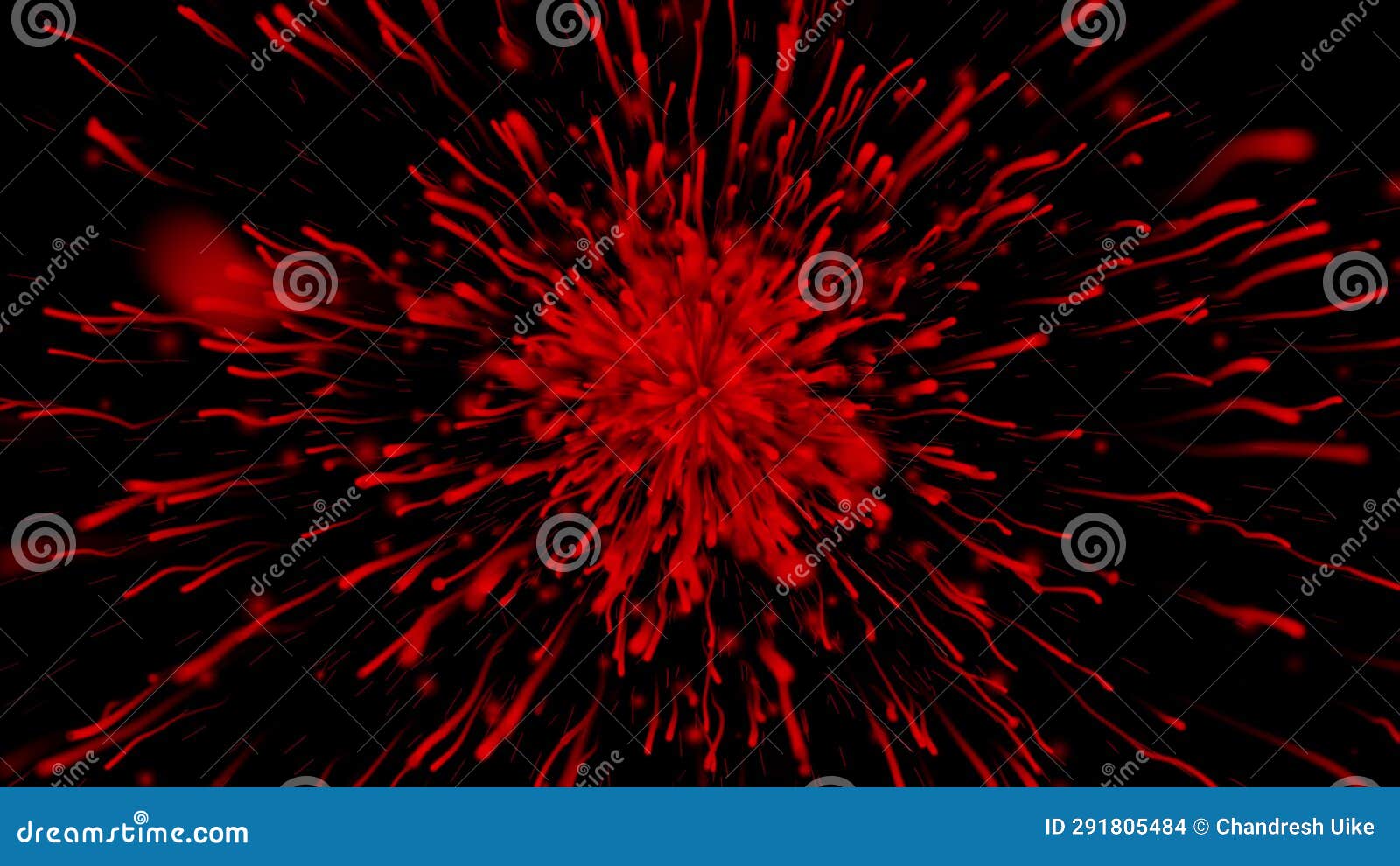 3d Red Color Circular Ball Shooting Flying Particles Background Stock ...