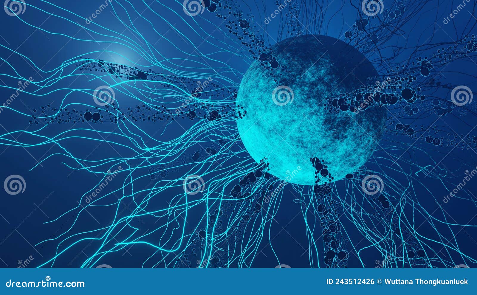 Animated 3d Rendering Dynamic Planet of Light Lines Background Stock ...