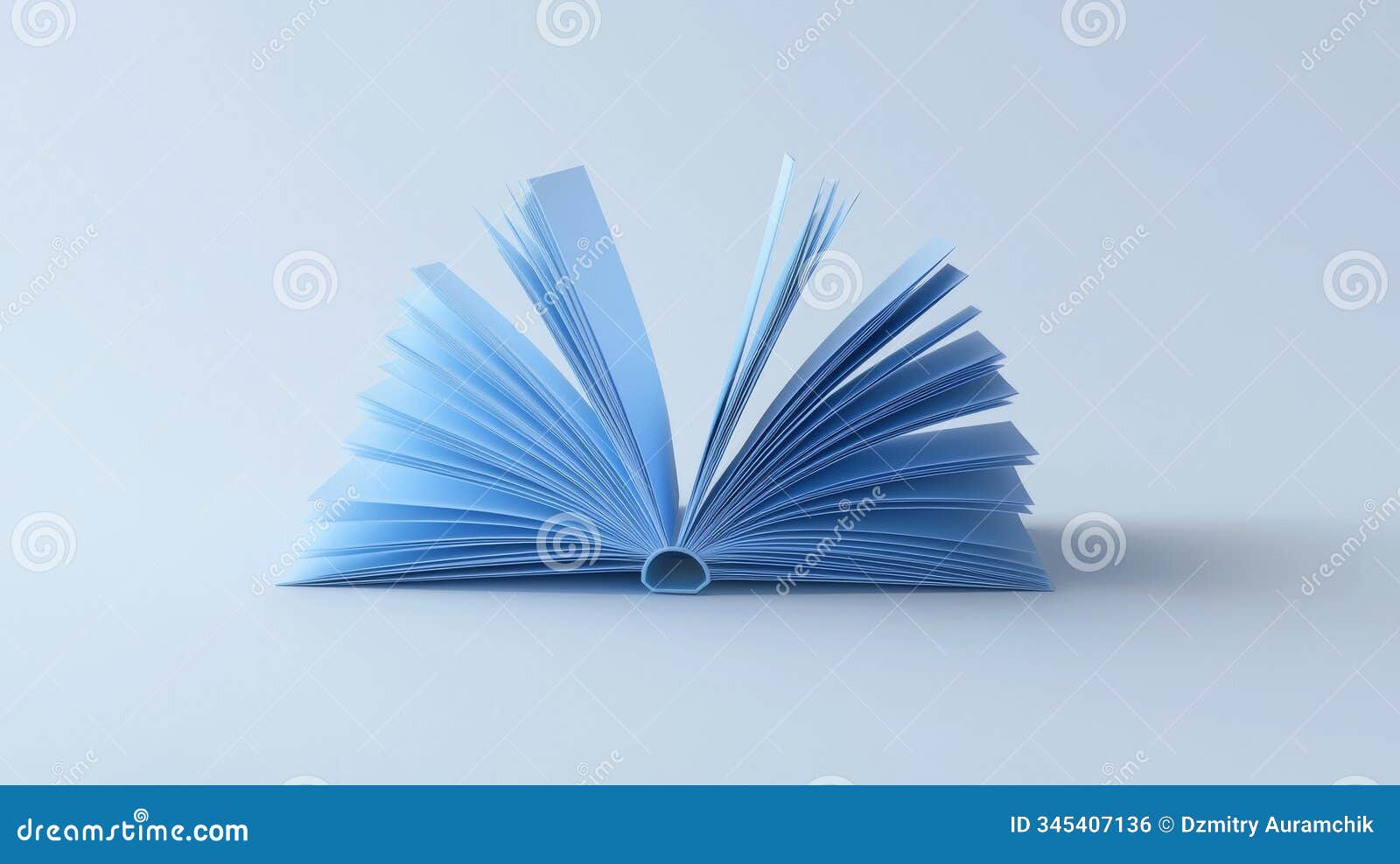 Animated 3D Rendering of an Icon of a Blue Open Book Isolated on White ...