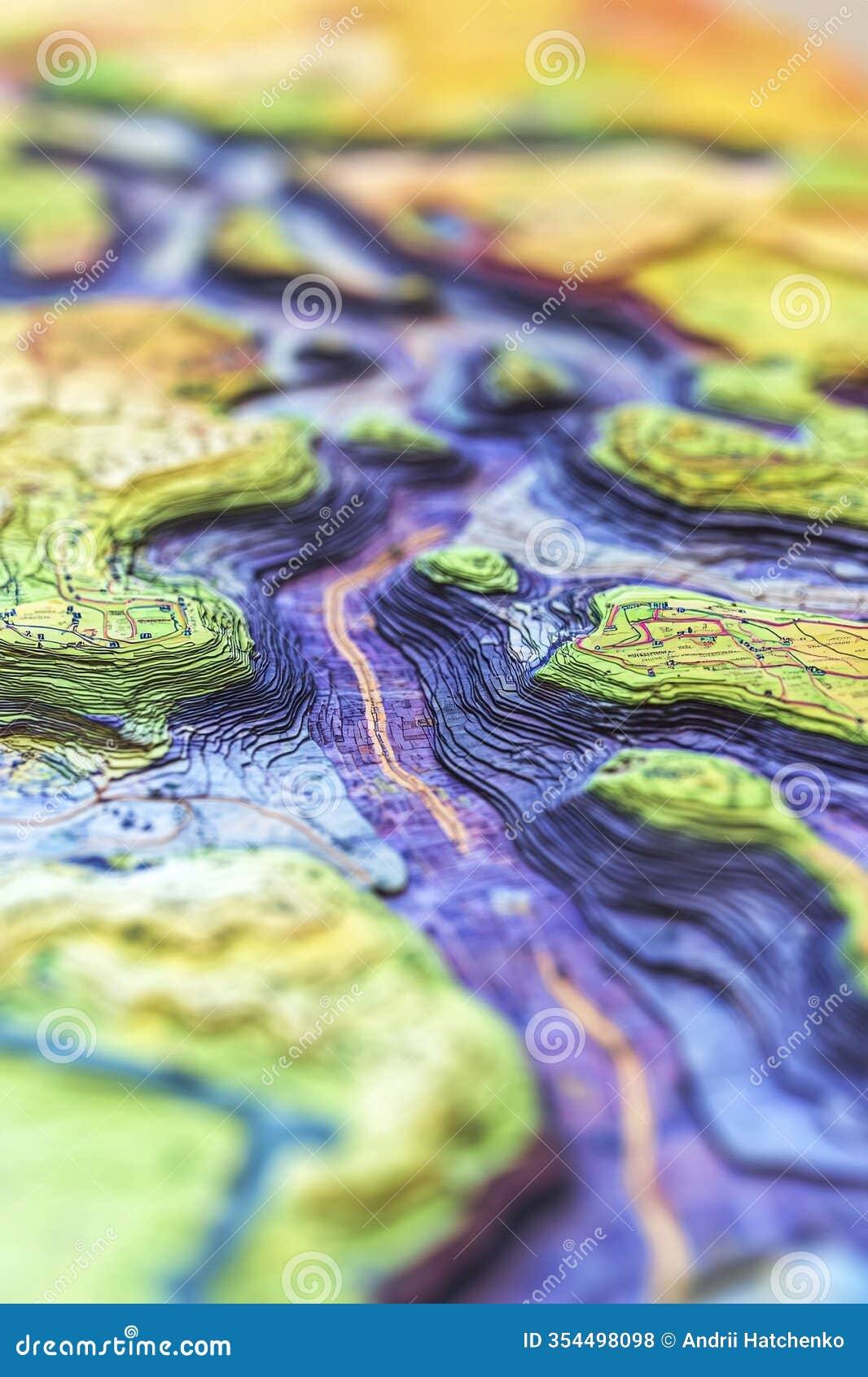 An Animated 3D Topographical Map Illustrating Geographical GIS Data ...