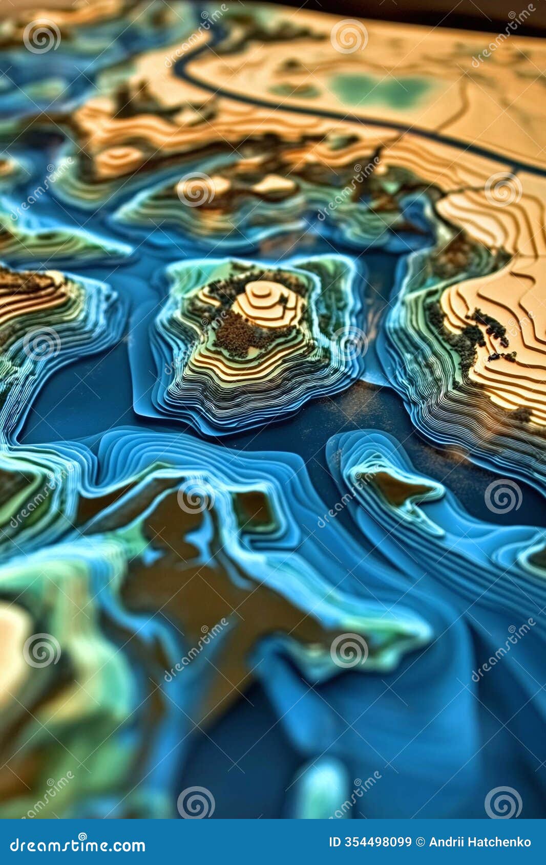An Animated 3D Topographical Map Illustrating Geographical GIS Data ...