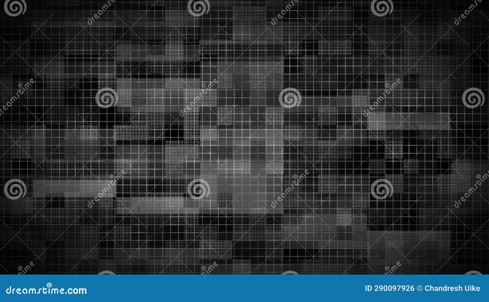 Dark White Abstract Geometric Shapes Technology Background, Grid ...