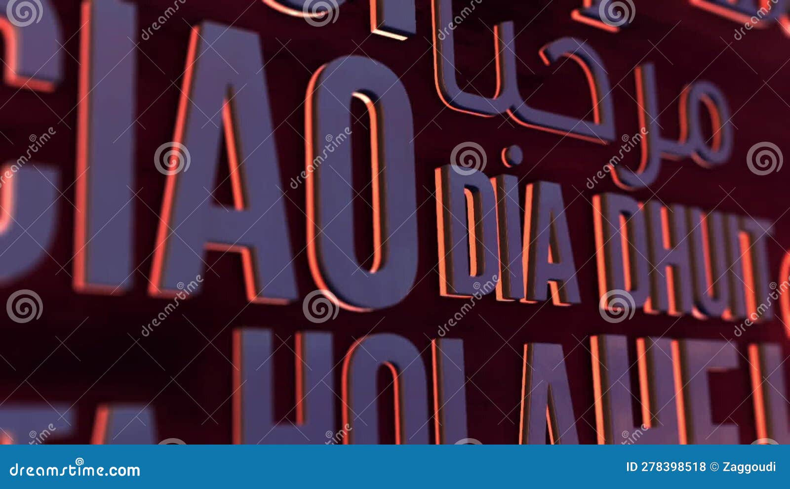 Hello in Arabic Language Term Stock Footage - Video of foreign ...