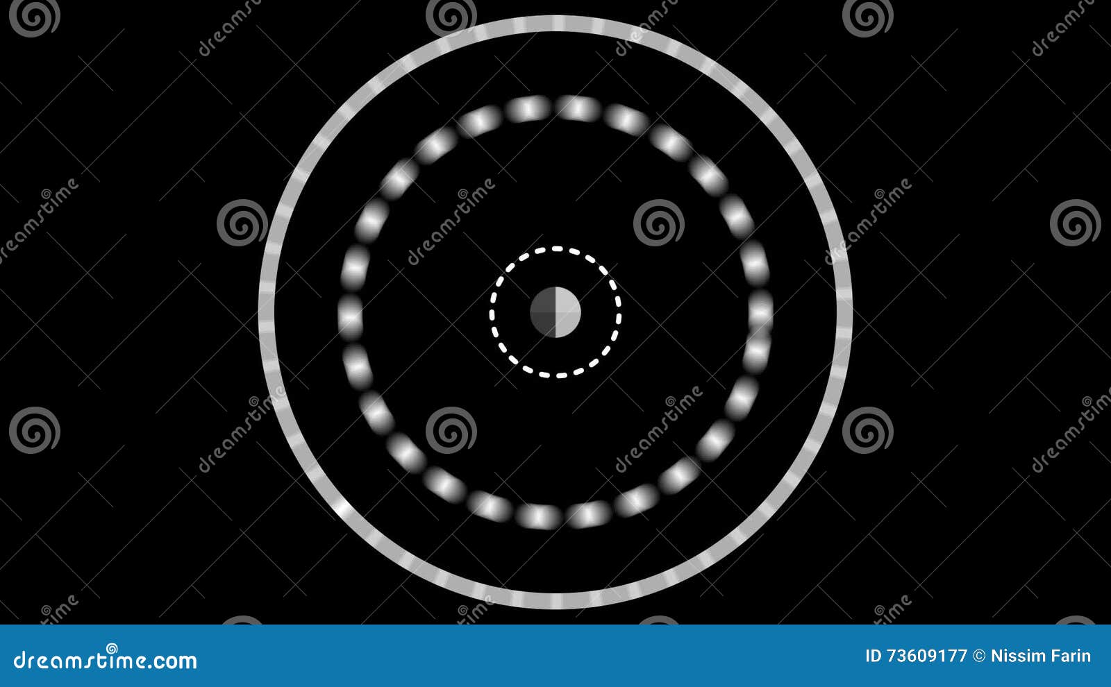 Animated Digital Computer Circles with a Grid Stock Video - Video of ...