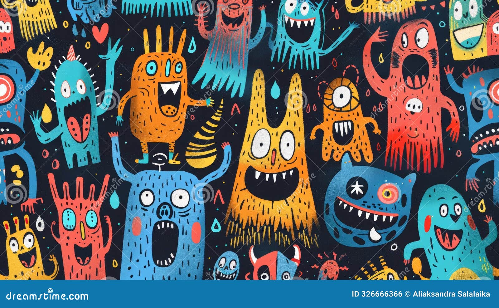 Celebration Illustrations, Animated Doodle Figures Moving Joyfully in a ...