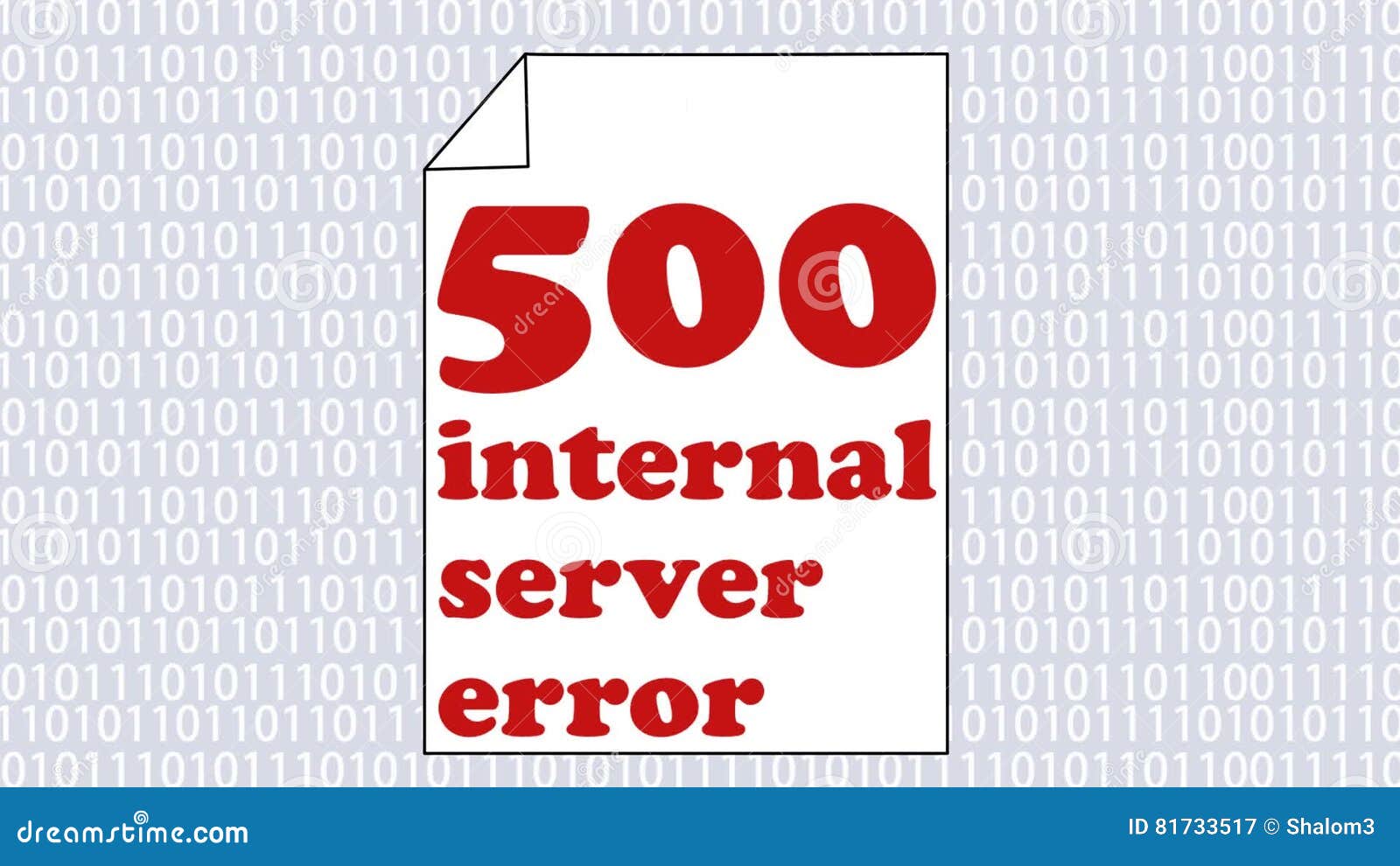 Animated Error Internet Page 500, Internal Server Error, White Paper ...