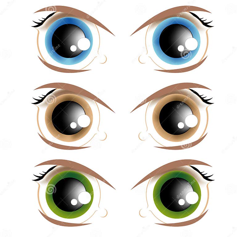 Animated eyes stock vector. Illustration of color, character - 11364977