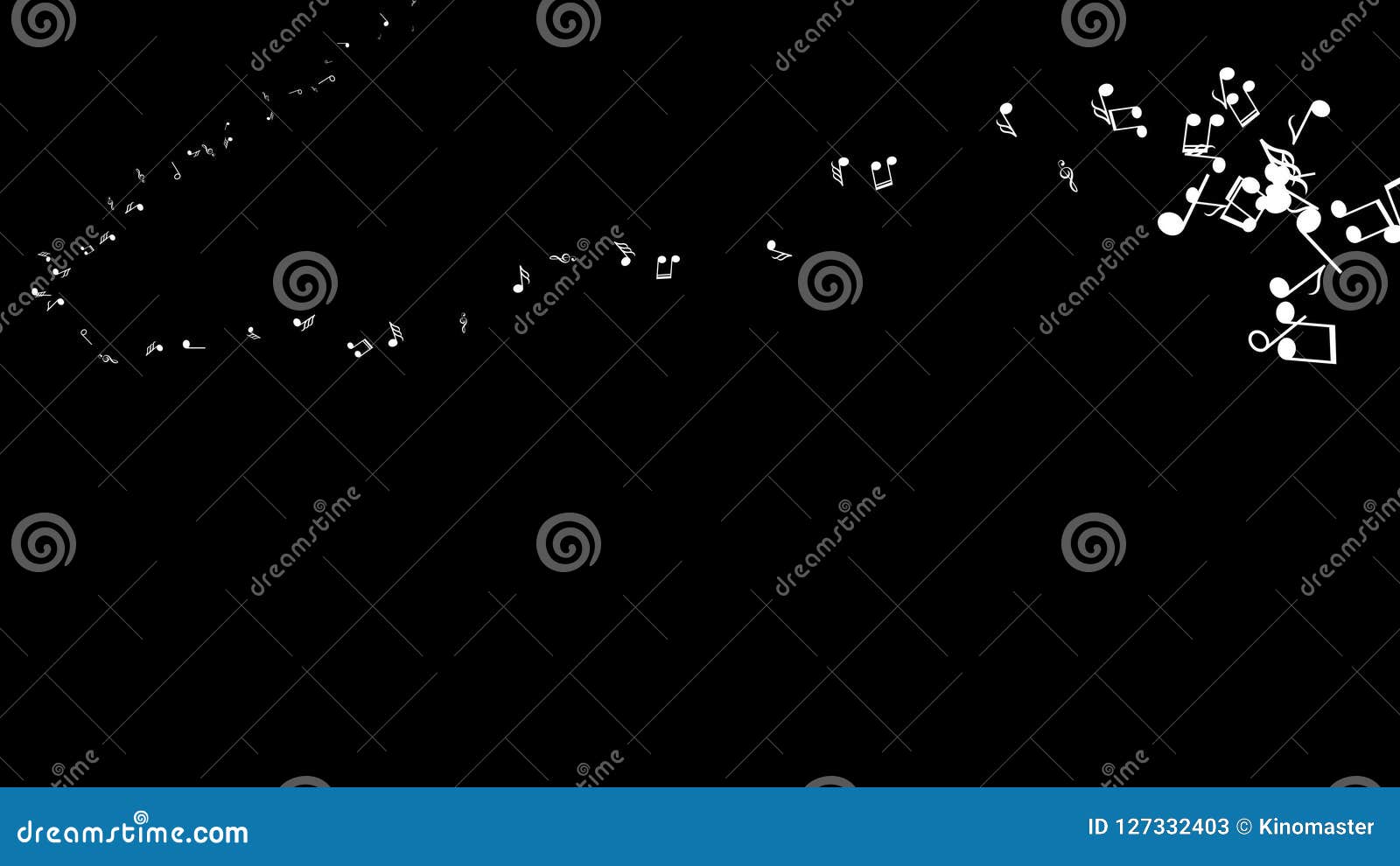 Animated Falling 3d Music Notes. Black Background Stock Video - Video ...