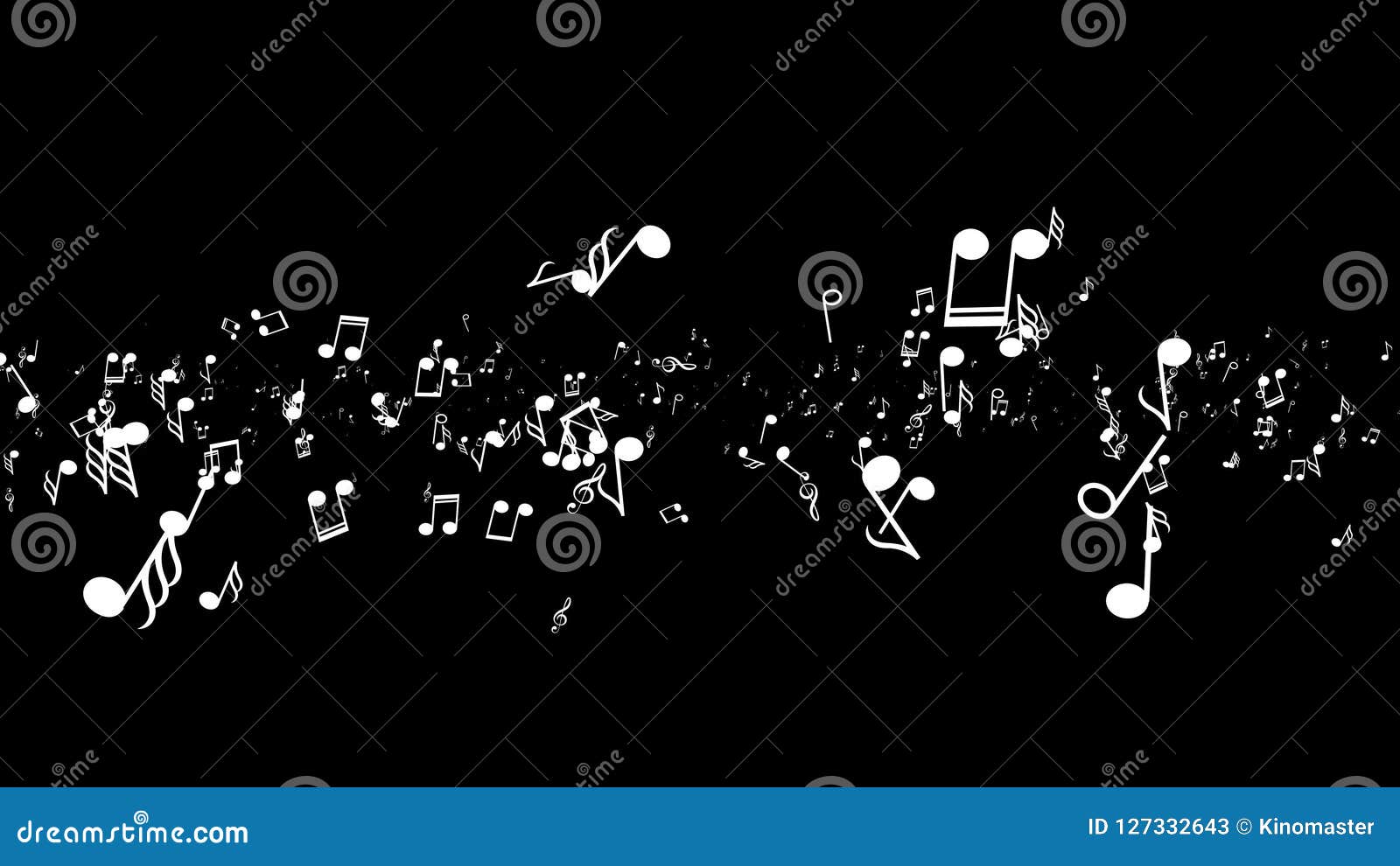 Animated Falling 3d Music Notes. Black Background Stock Video - Video ...