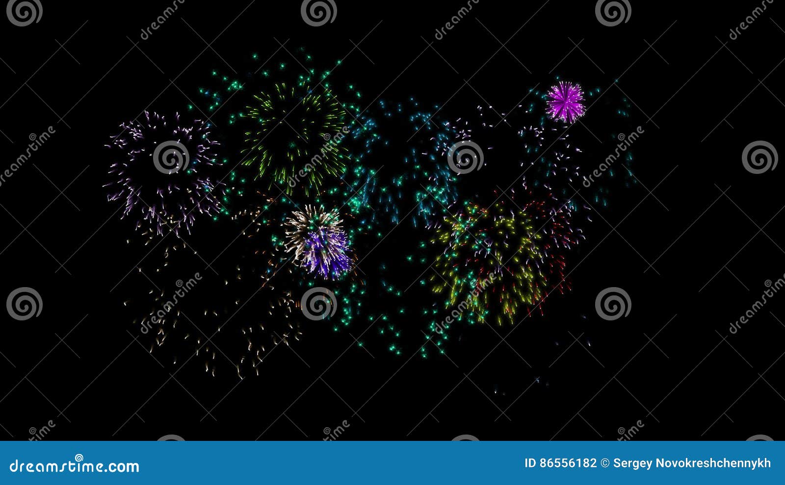 Animated fireworks stock footage. Video of heat, clouds - 86556182