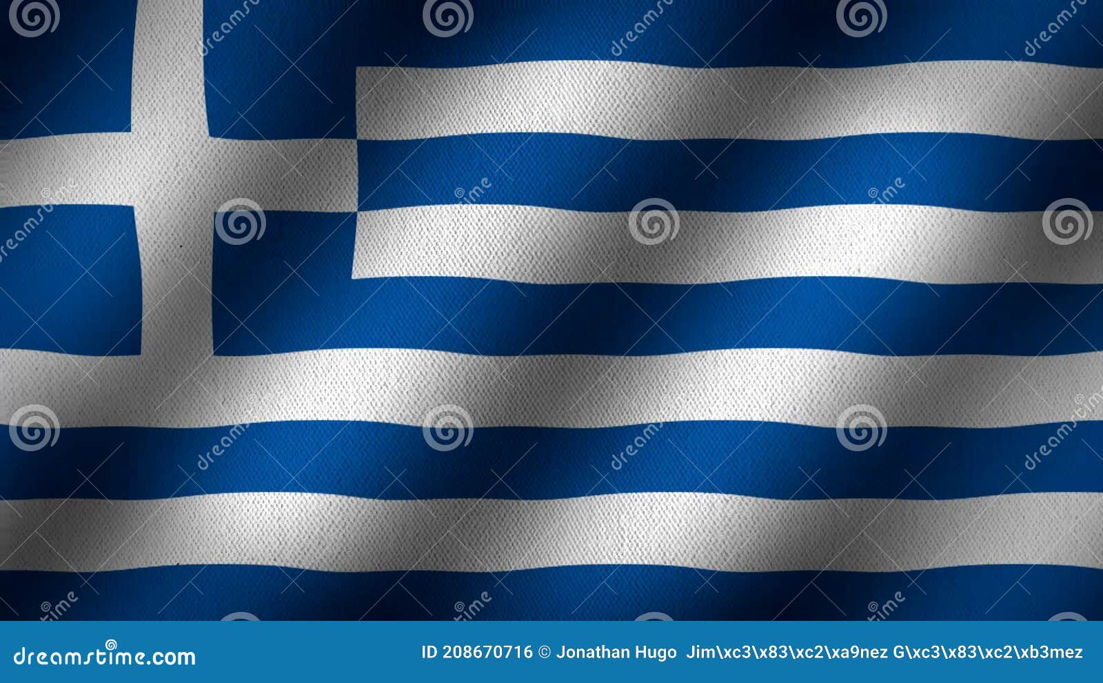 Animated flag of Greece stock footage. Video of animated - 208670716