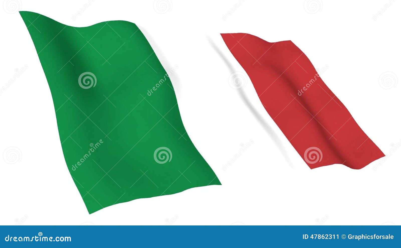 Italian Flag Waving Animation