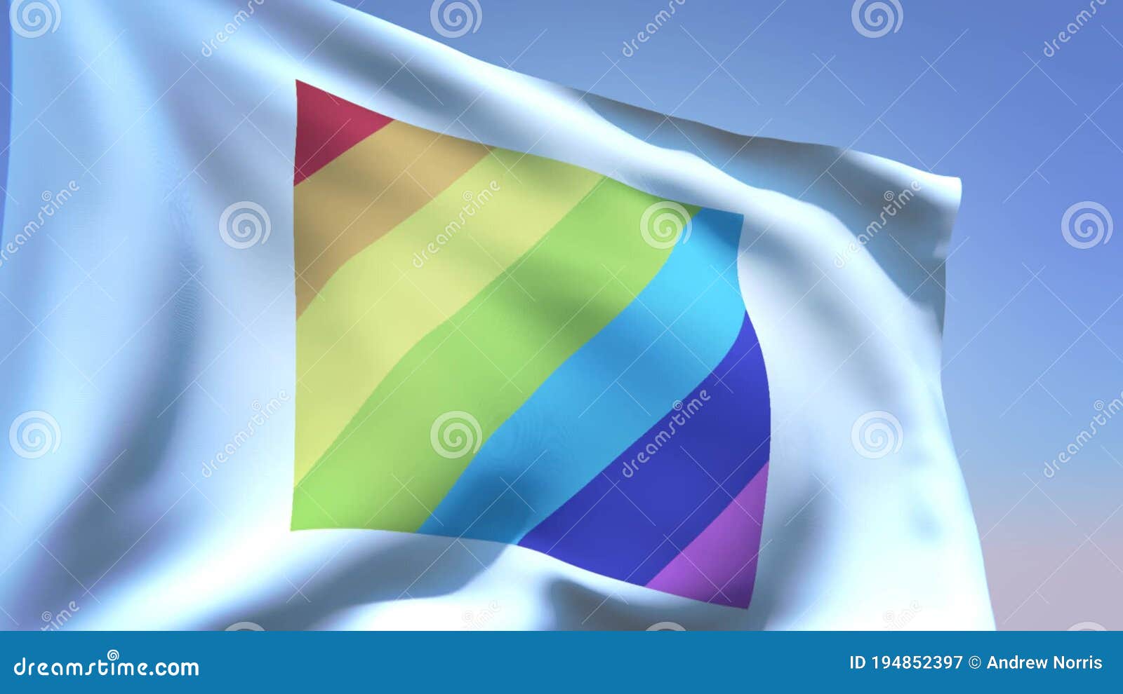 Rainbow Color Flag stock video. Video of rights, peaceful - 194852397