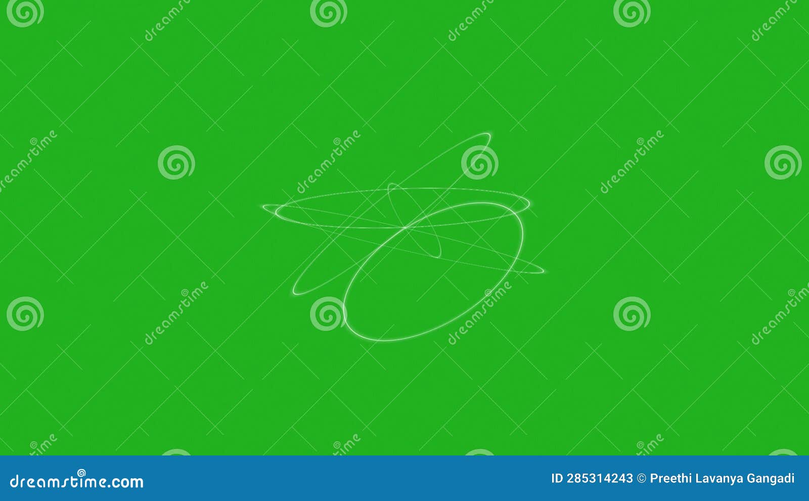 Animated Footage of Geometric Circles on Green Backdrop Stock Video ...