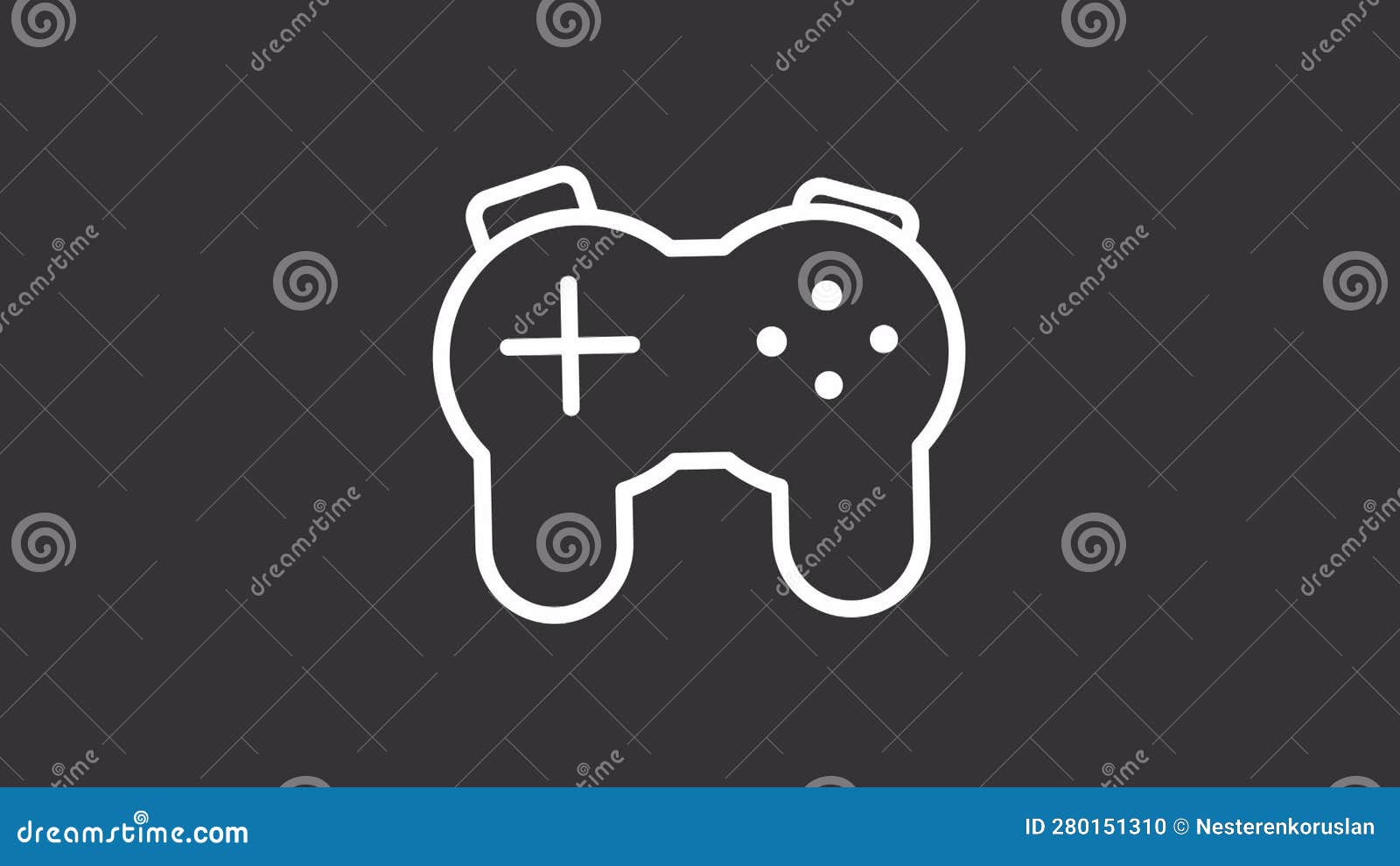 Animated Game Controller White Icon Stock Footage - Video of videogame ...