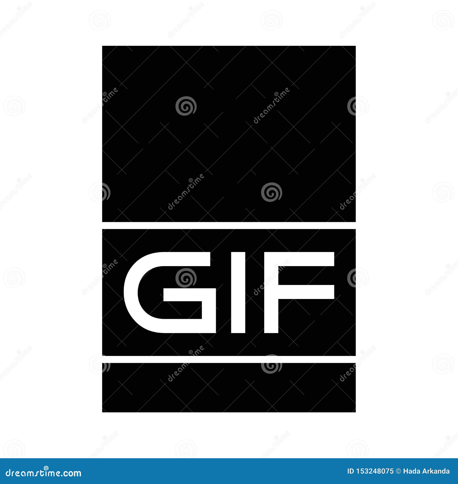 Animated Gif Image Icon or Logo Illustration for Website Stock ...