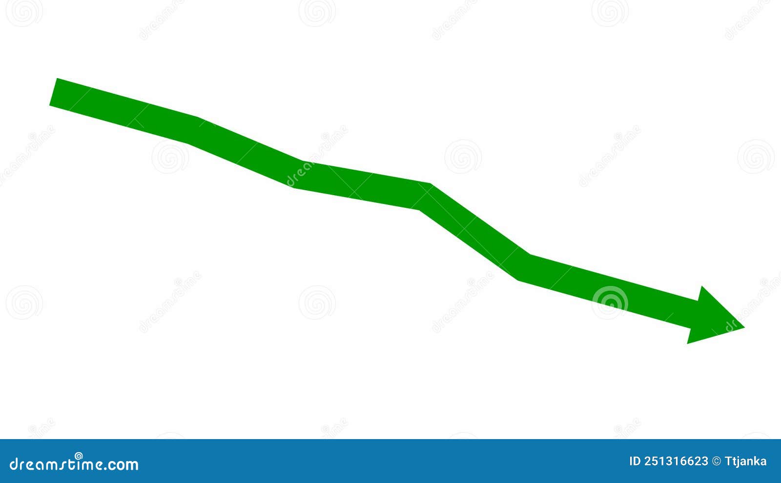 Animated Green Arrow. Recession Chart of Economy. Economic Crisis ...