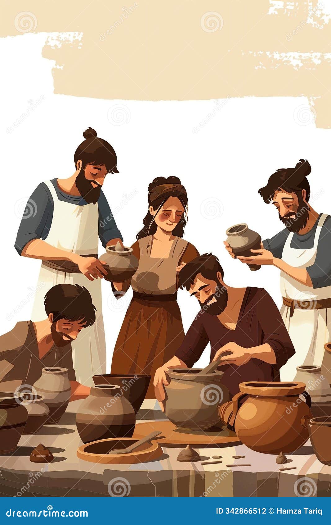 Animated Group Of Cheerful Teachers And Students In A Classroom Setting ...