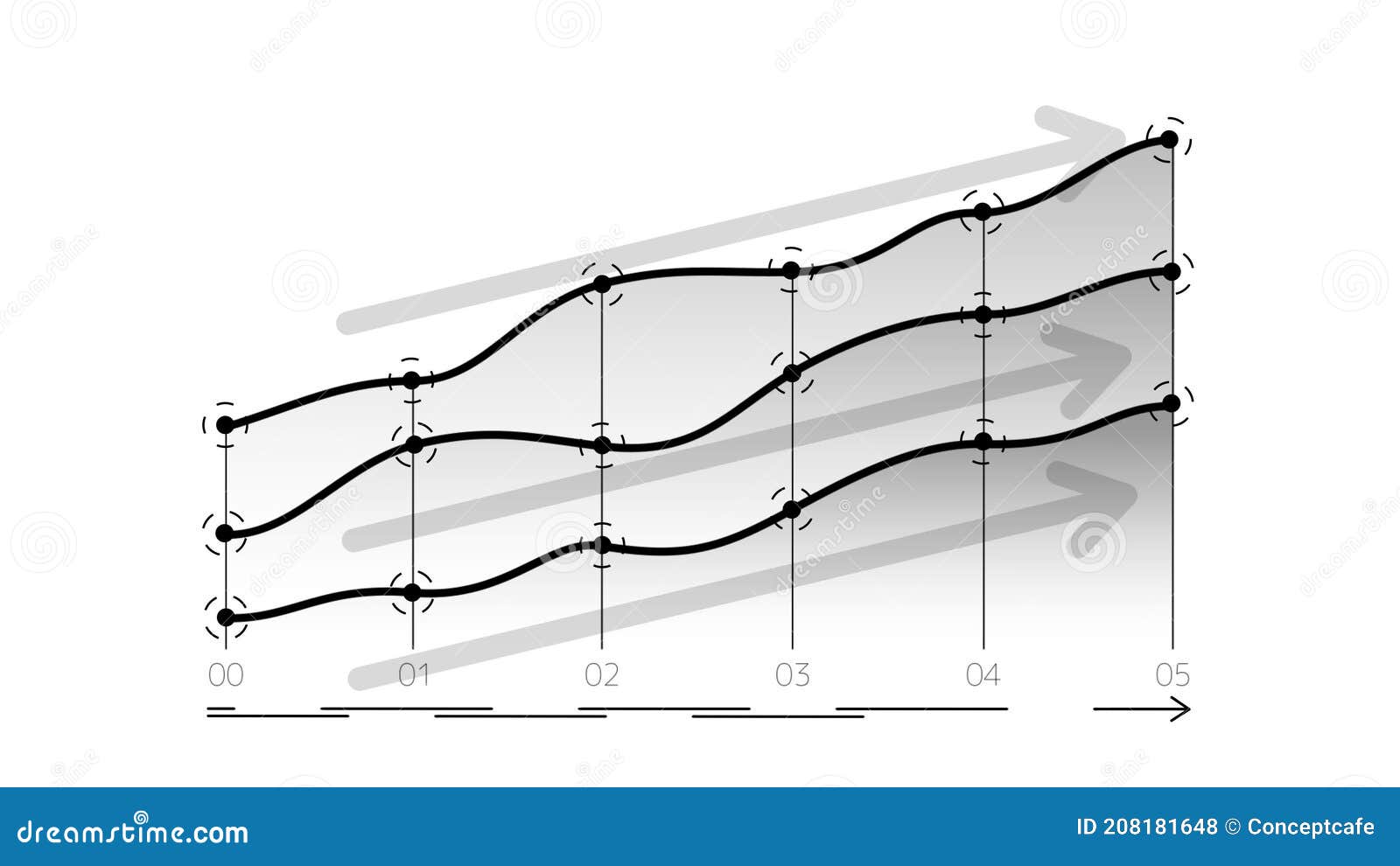 Animated Growth Graph with Arrows on the Alpha Channel. Stock Footage ...