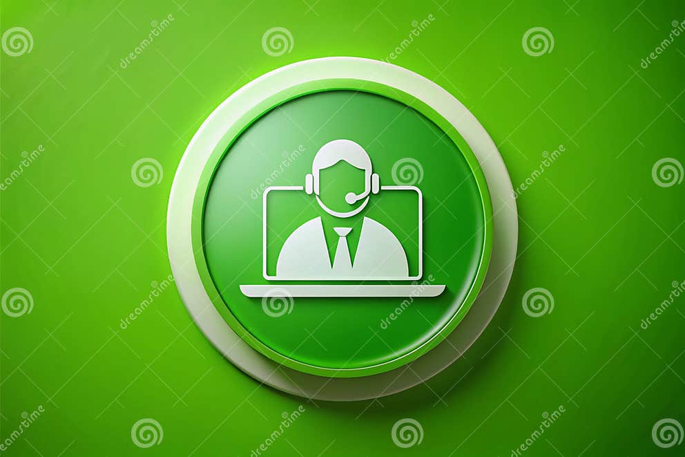 Animated Help Desk Circle Icon Engaging Support and Technology Solution ...