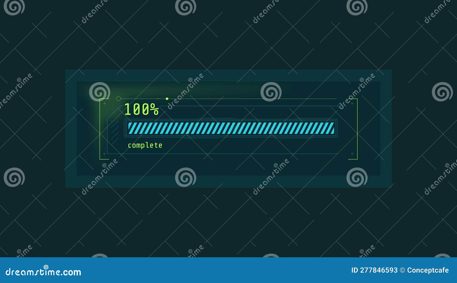 Hud Loading Element Frame With Decoding Progress Bar Stock Video 2859