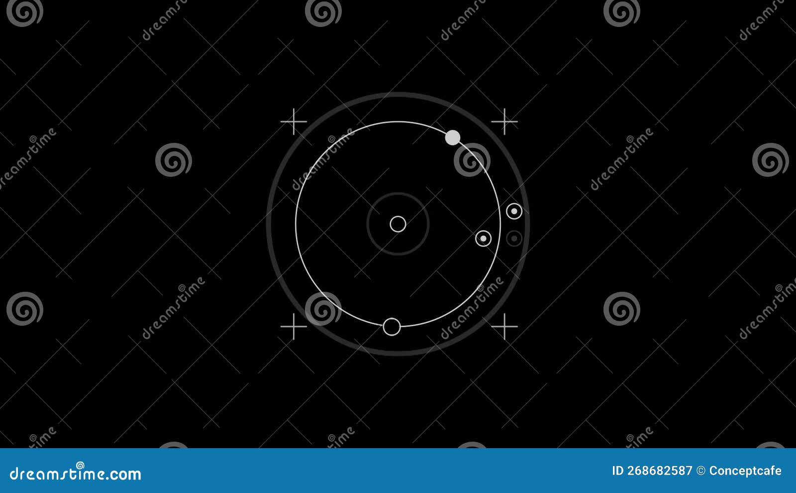 Animated HUD Infographic Element Composed of Circles and Crosses. Stock ...