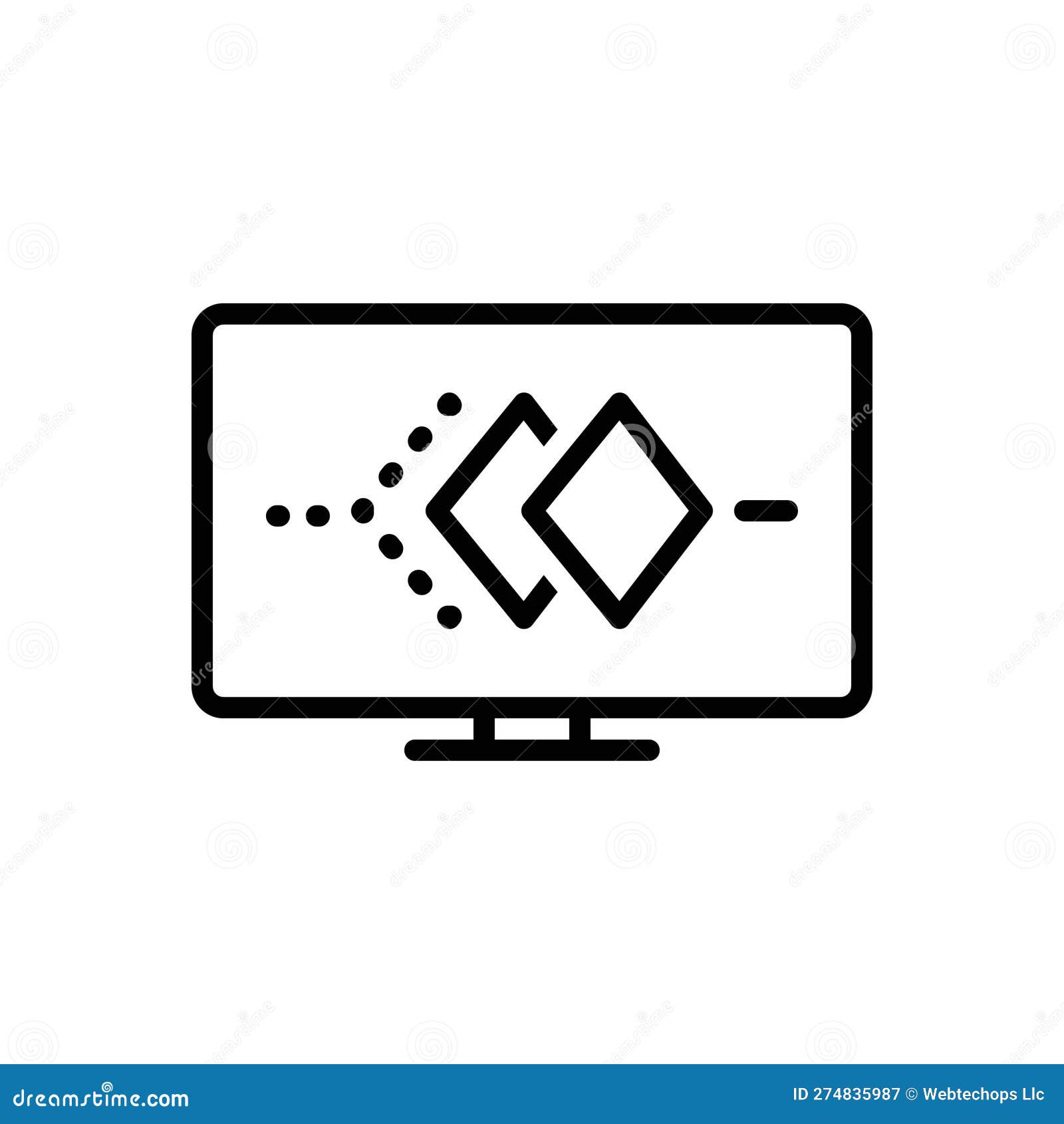 Black Line Icon for Animated, Animation and Timeline Stock Vector ...