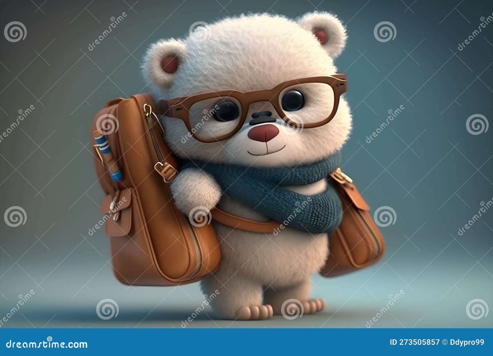 White Bear Animated Illustration, Created by Generative Ai Technology ...