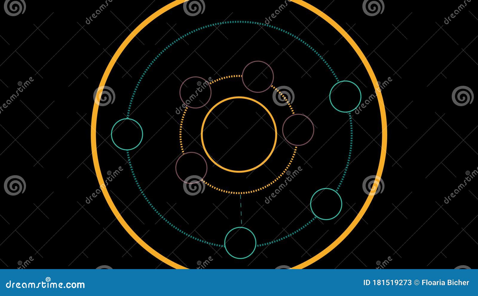 Animated Infographics Template. Circle Diagram in Flat Style with ...