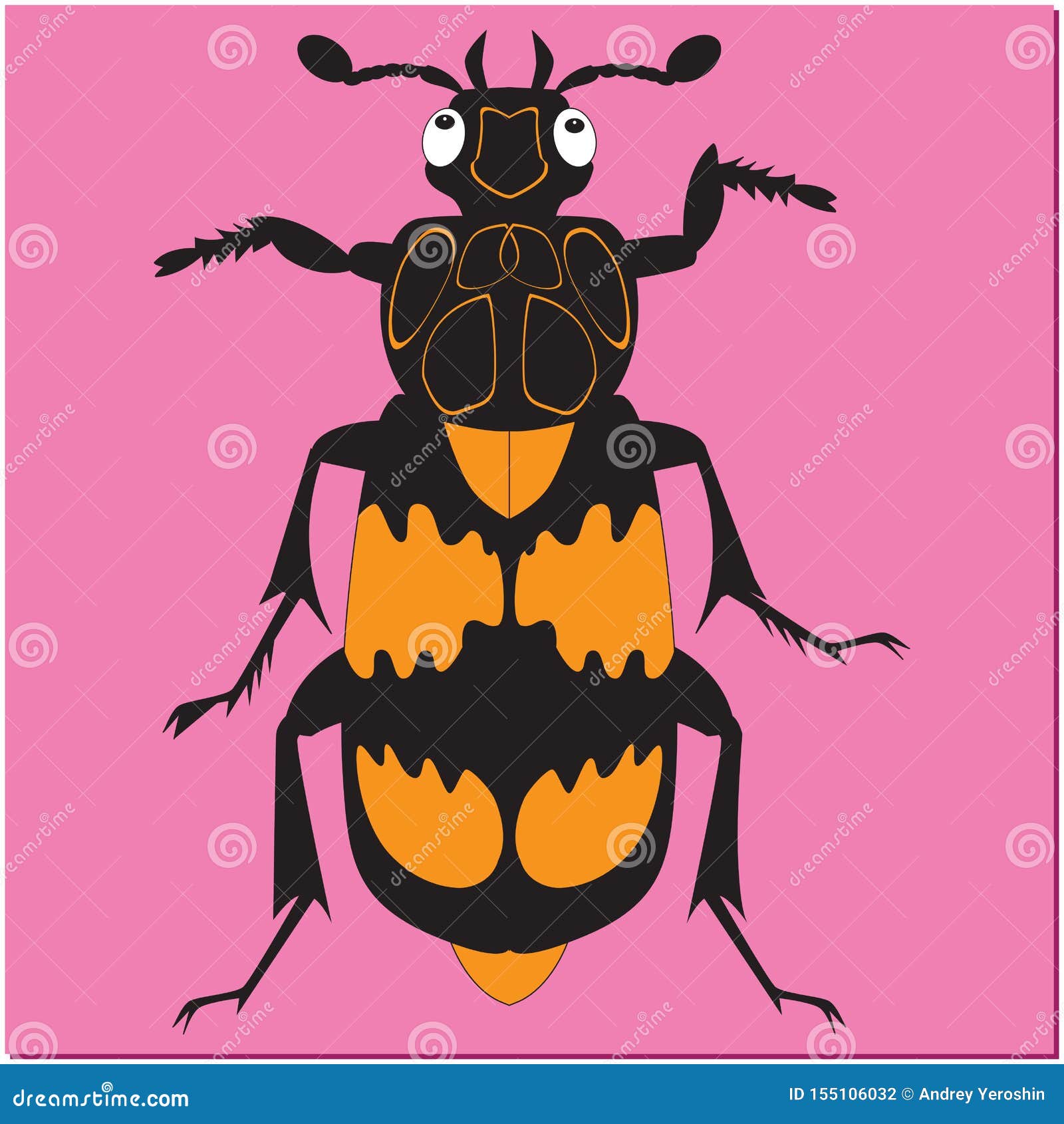 Animated Insect Beetle Gravedigger Stock Vector - Illustration of ...