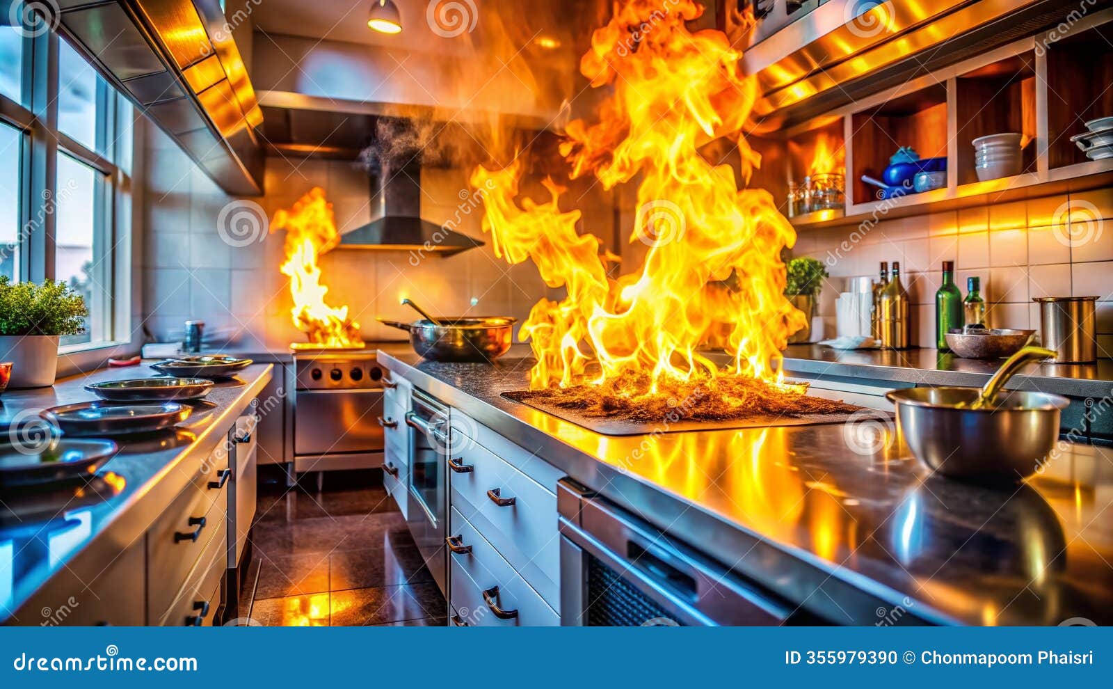 Animated Kitchen Scene With Chefs Preparing A Meal. Culinary Art ...