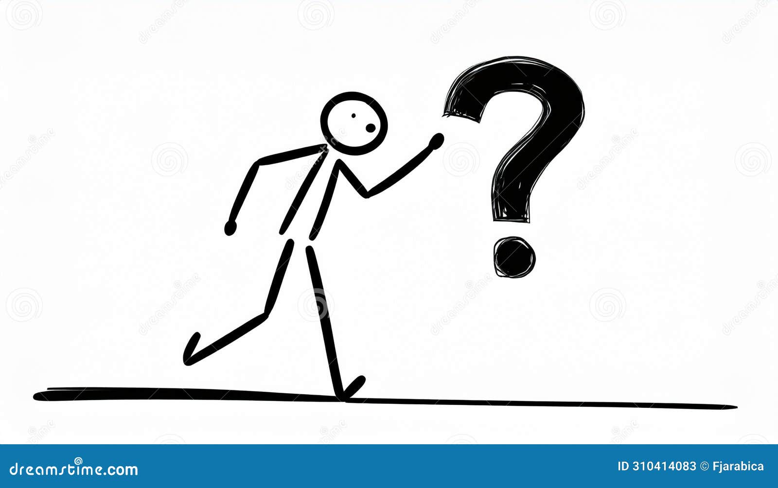 Animated Large Question Mark with Character Stock Illustration ...