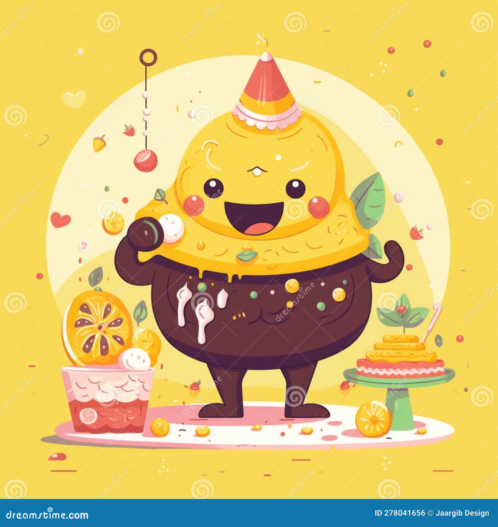 Animated lemon 1 stock illustration. Illustration of cartoon - 278041656